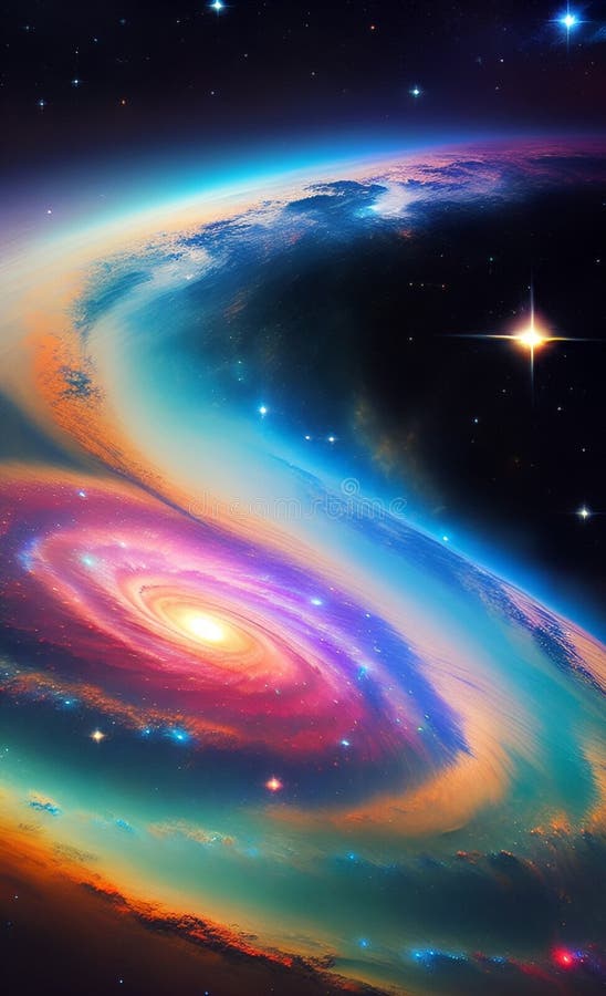 Galaxy Illustration Artificial Intelligence Artwork Generated Stock ...