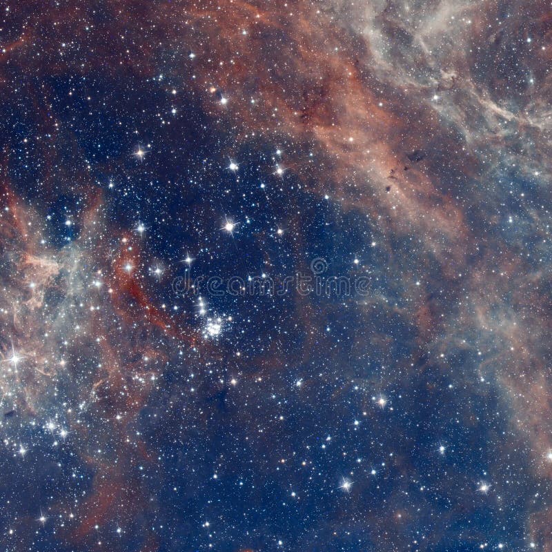 Galaxy Illustration, Space Background with Stars, Nebula, Cosmos Clouds ...