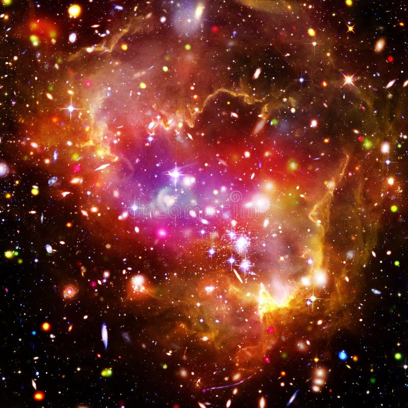 Galaxy And Light. The Elements Of This Image Furnished By NASA Stock ...