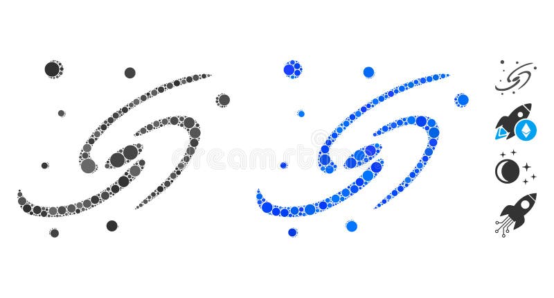 Galaxy Mosaic Icon of Circle Dots Stock Illustration - Illustration of ...