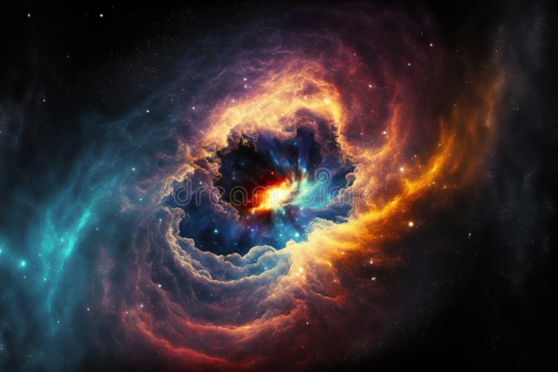 Galaxy and Nebula. Abstract Space Background. Endless Universe with ...