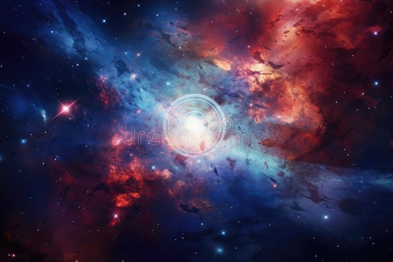 Galaxy and Nebula in Deep Space. Abstract Space Background, Colorful ...