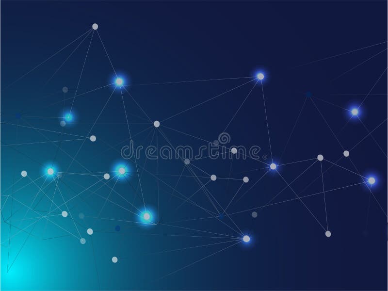 Galaxy Net Computing Design, Interconnected Lines. Stock Vector - Illustration of digital ...