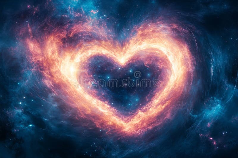 Galaxy of Nutrients Orbiting Around a Pulsating Heart Stock Image ...