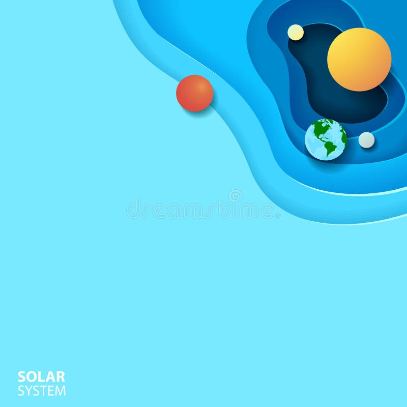 Galaxy Paper Cut. Solar System in Paper Art Style. Vector Illustration ...