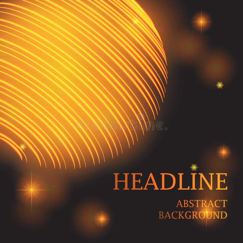 Galaxy Planet Gold Space Universe Star. Neon Vector Abstract Background ...