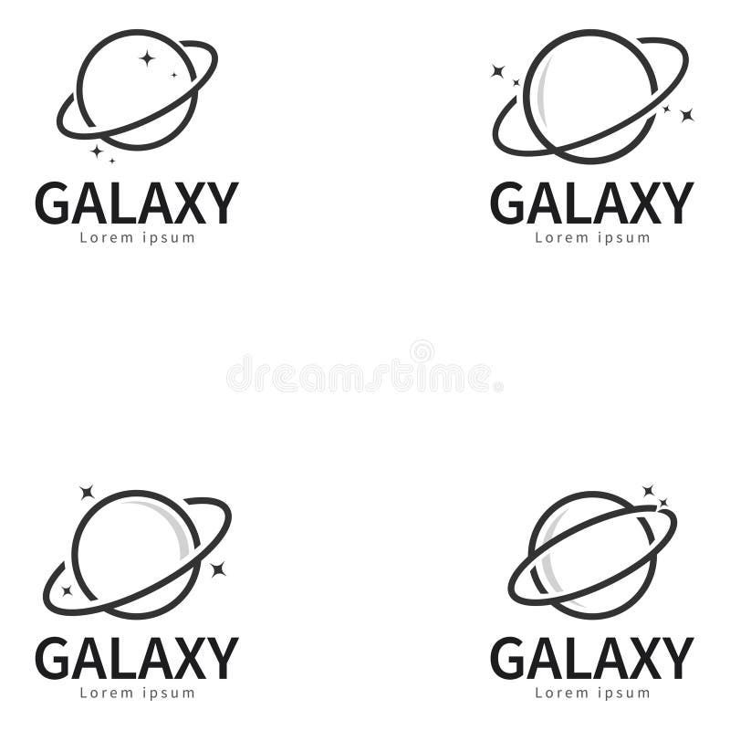 Galaxy Planet Logo and Symbol Icon Design Stock Vector - Illustration ...