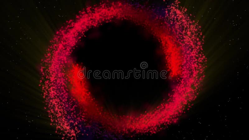 Galaxy Red, Spinning Clockwise, Bright Round Particles Stock ...
