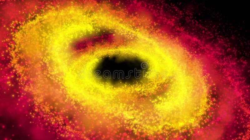 Galaxy Red, Spinning Clockwise, Bright Round Particles Stock ...