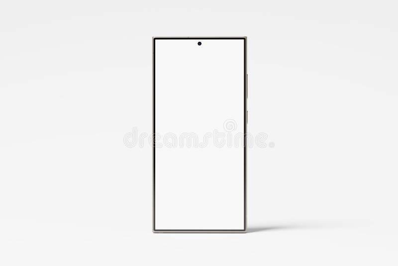 Galaxy S24 Ultra White Blank 3D Rendering Device Mockup Stock ...
