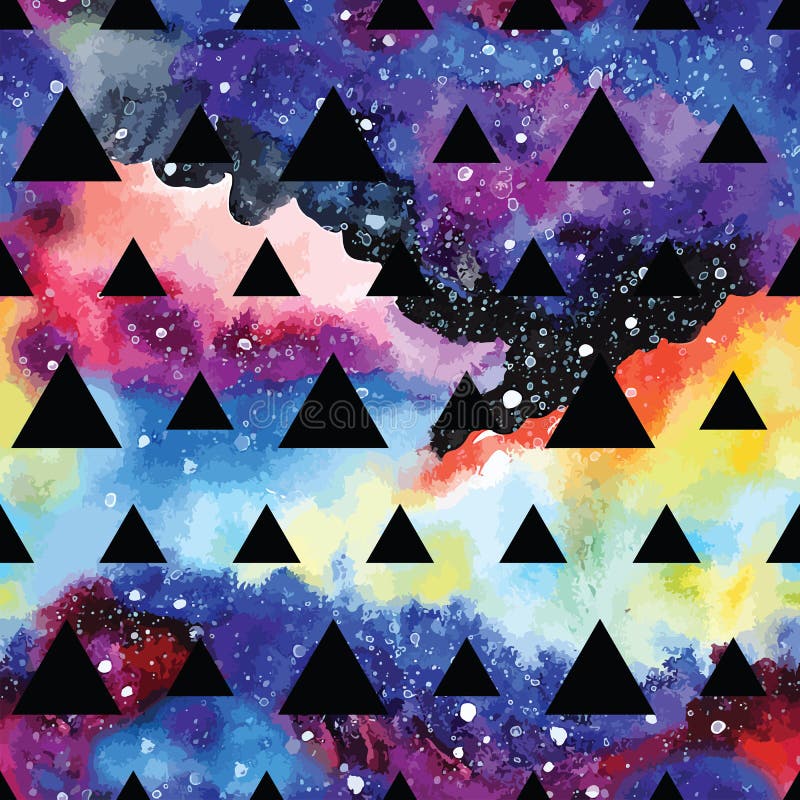 Galaxy Seamless Hand Drawn Pattern Design with Zodiac Elements. Sun ...