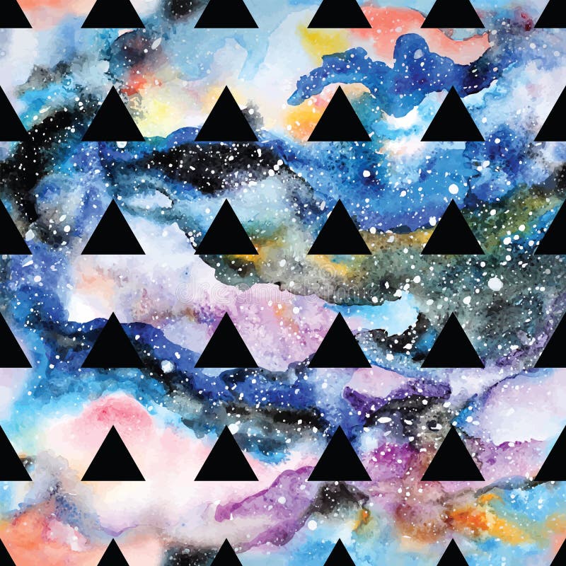 Galaxy seamless pattern. stock vector. Illustration of cosmos - 61221689