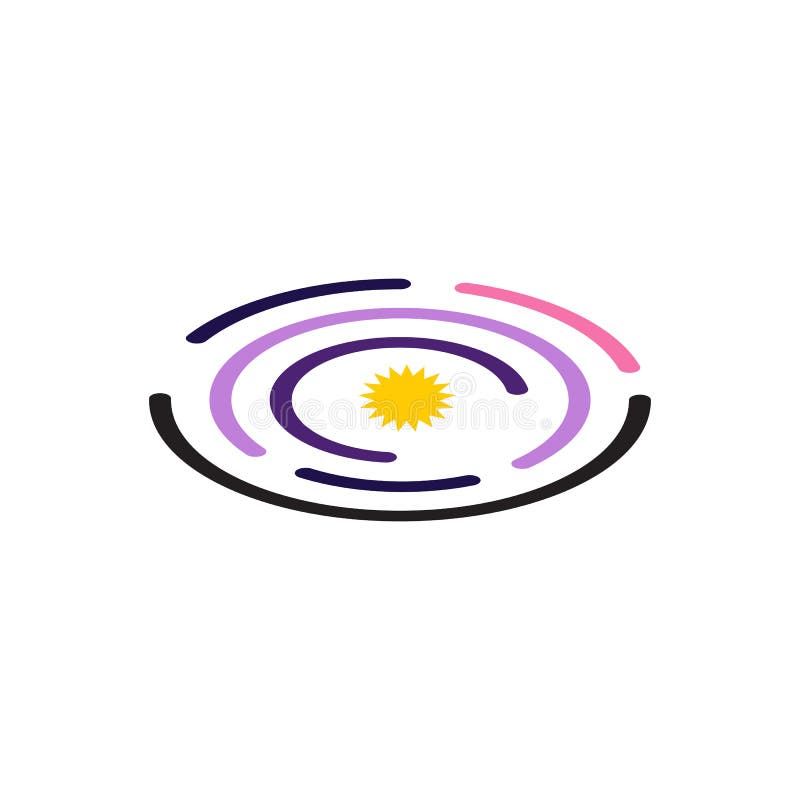 Galaxy Solar System Logo Design Stock Vector - Illustration of neptune ...