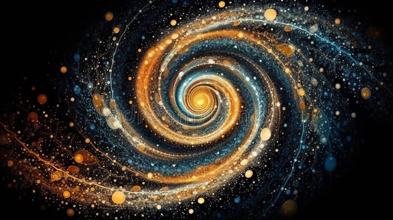 Galaxy in Space, Computer Generated Abstract Background, 3D Render ...