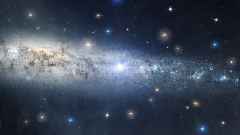 Galaxy Space Flight Exploration at NGC 4631 Stock Video - Video of ...