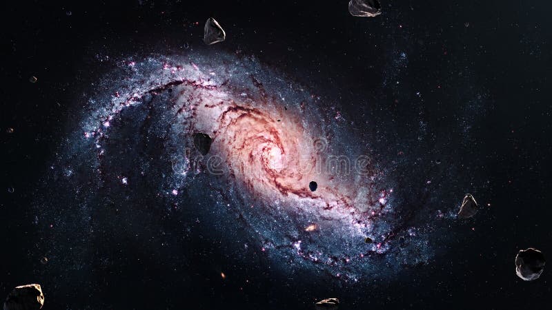 Galaxy Space Flight Exploration Space Rock Scence Stock Footage - Video ...