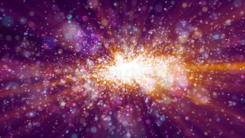Galaxy in Space Light Particle Stock Illustration - Illustration of ...