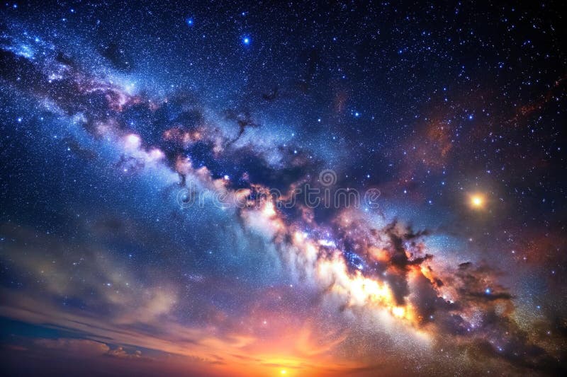 Galaxy Space and Stars Light Empty Background AI-Generated Content ...