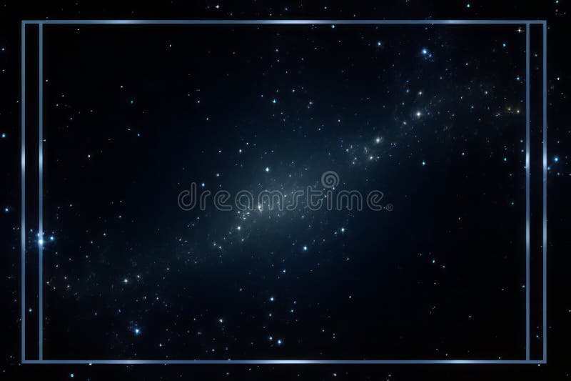 A Galaxy with a Square Frame in the Middle of it Stock Illustration ...