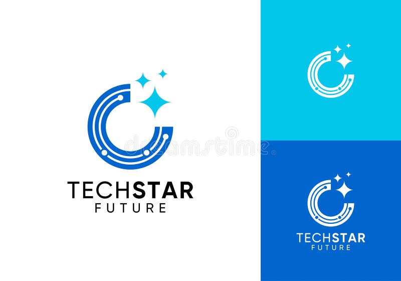 Galaxy with Star Logo. Globe Data Connection Technology Vector Design ...