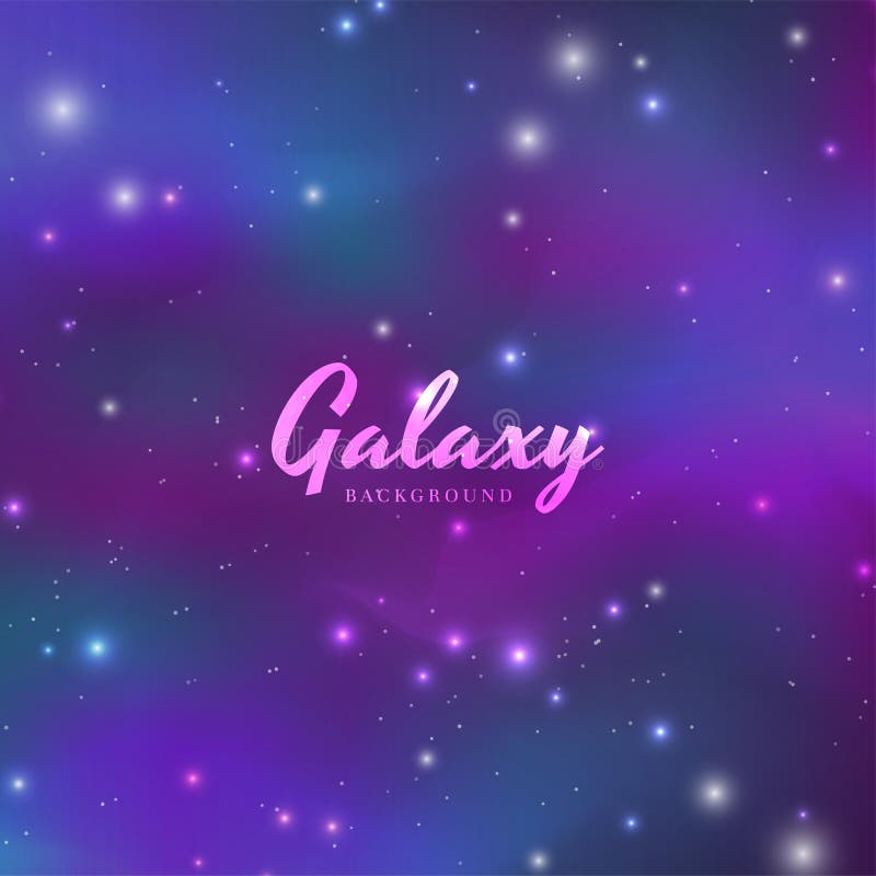 Galaxy Starry Background Square Design Stock Vector - Illustration of ...