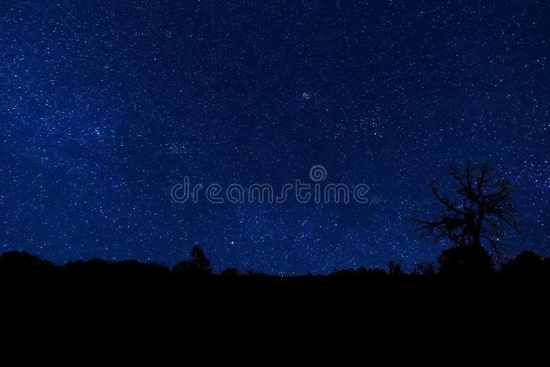 Blue Clear Night with Stars Stock Image - Image of weather, nebula ...