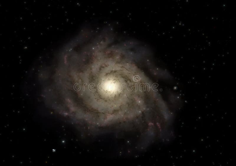 Galaxy with Stars in the Deep Space, 3d Illustration Stock Illustration ...
