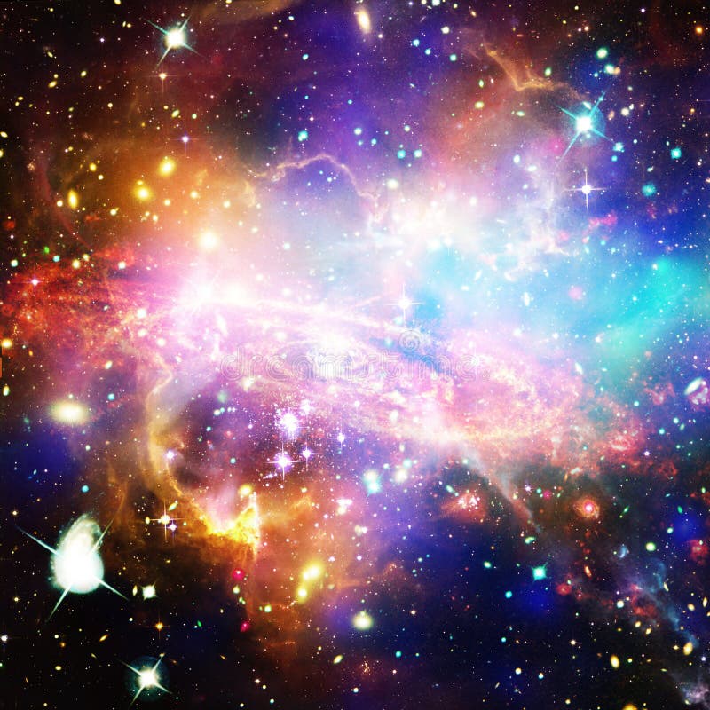 Galaxy and Stars. the Elements of this Image Furnished by NASA Stock ...