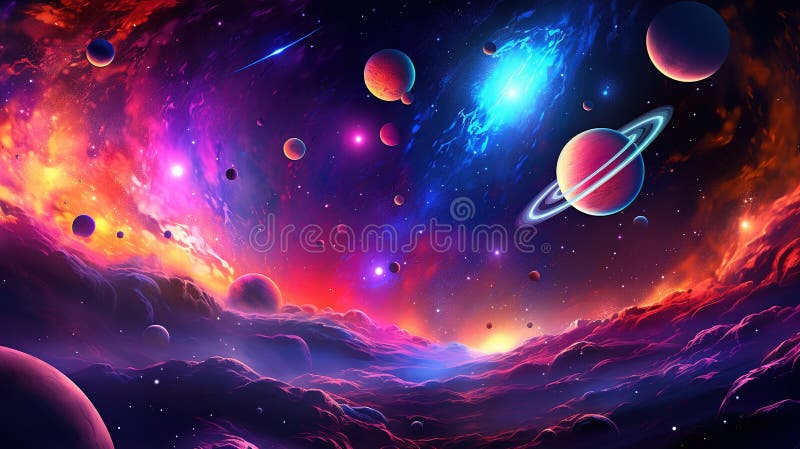 Galaxy with Stars and Planets Stock Photo - Image of space, starry ...