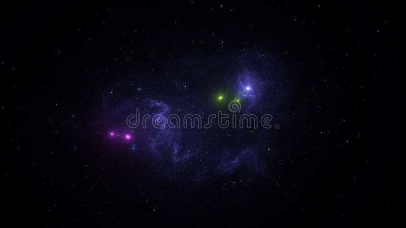 Galaxy Stars Planets Star Clusters, Colored Gas Clouds in Abstract ...