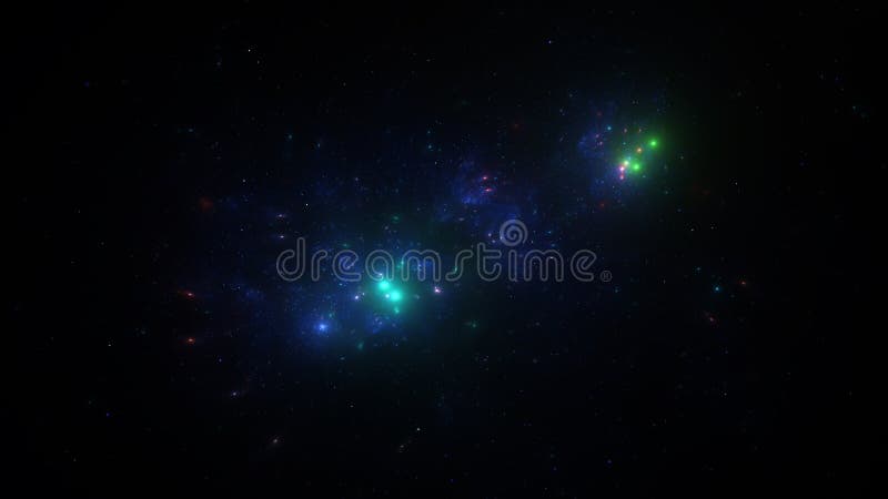 Galaxy Stars Planets Star Clusters, Colored Gas Clouds in Abstract ...