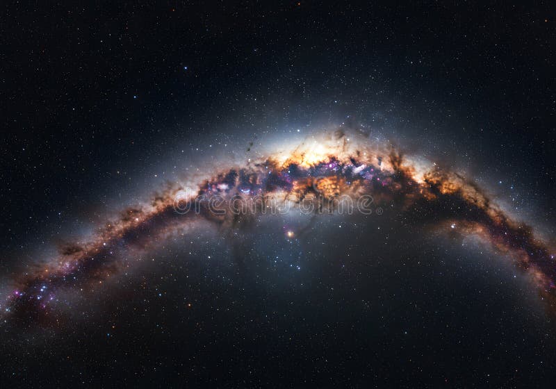 Galaxy Structure in Deep Space Stock Illustration - Illustration of ...