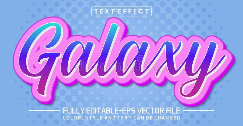 Galaxy Text Editable Style Effect Stock Vector - Illustration of ...