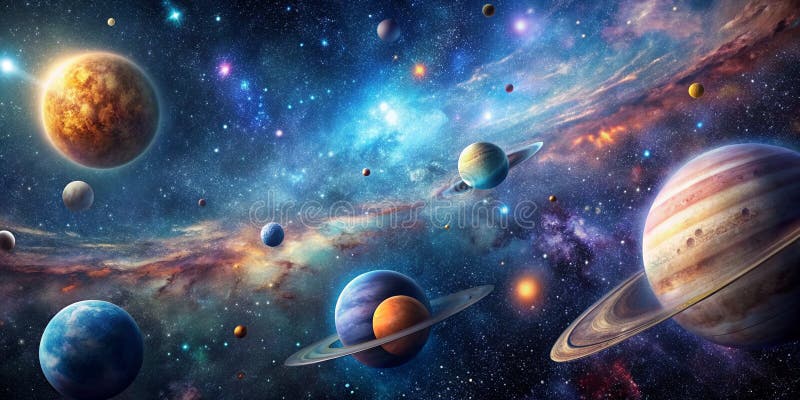 Galaxy and Universe Light Galaxies Sky in Space Planets and Stars ...