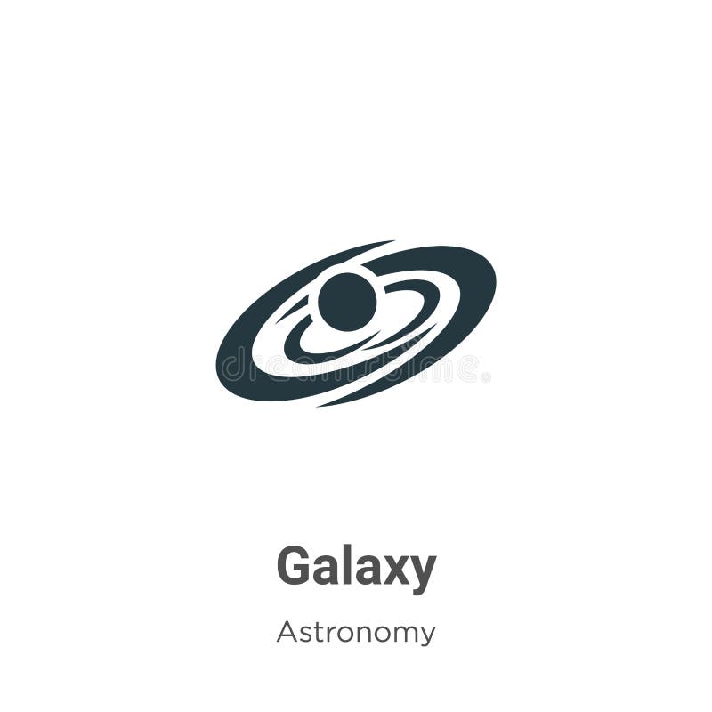 Galaxy Vector Icon on White Background. Flat Vector Galaxy Icon Symbol ...