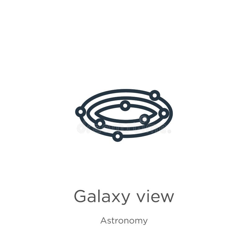Galaxy Thin Line Icon. Universe Vector Illustration Isolated on White ...