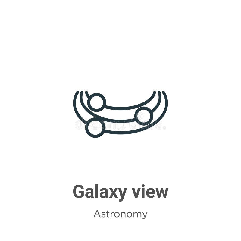 Galaxy View Outline Vector Icon. Thin Line Black Galaxy View Icon, Flat ...