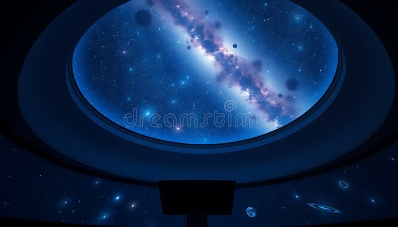 Galaxy View through Telescope, Space Observation and Astronomical ...