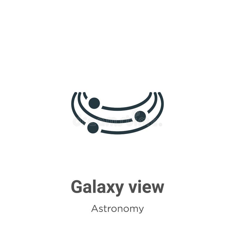 Galaxy View Vector Icon on White Background. Flat Vector Galaxy View ...