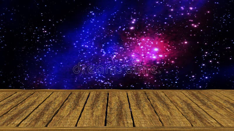 Galaxy View with Wood Plate Stock Photo - Image of full, lunar: 45712794