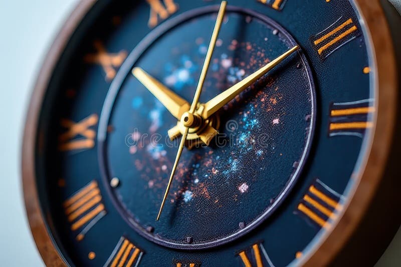 Galaxy Wall Clock stock illustration. Illustration of interior - 371901326