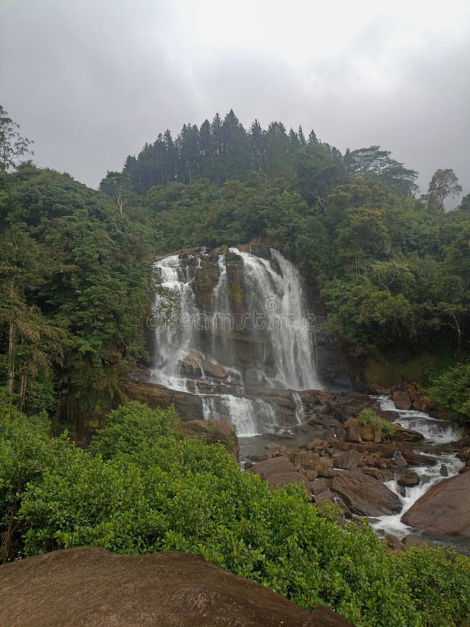 Galboda Waterfall in Kandy, Sri Lanka Stock Image - Image of scenic ...