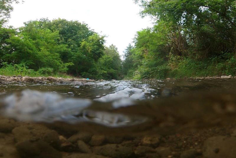 A Small River Seen Half Outside, Half Inside Stock Image - Image of ...