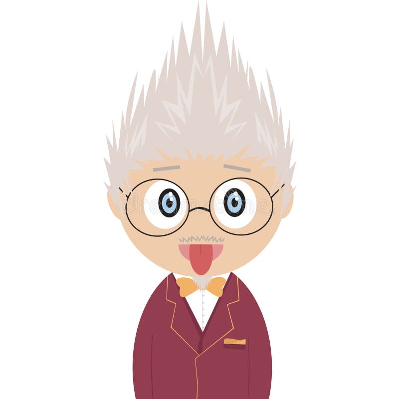 Galen professor Chemistry vektor illustrationer. Illustration av ...