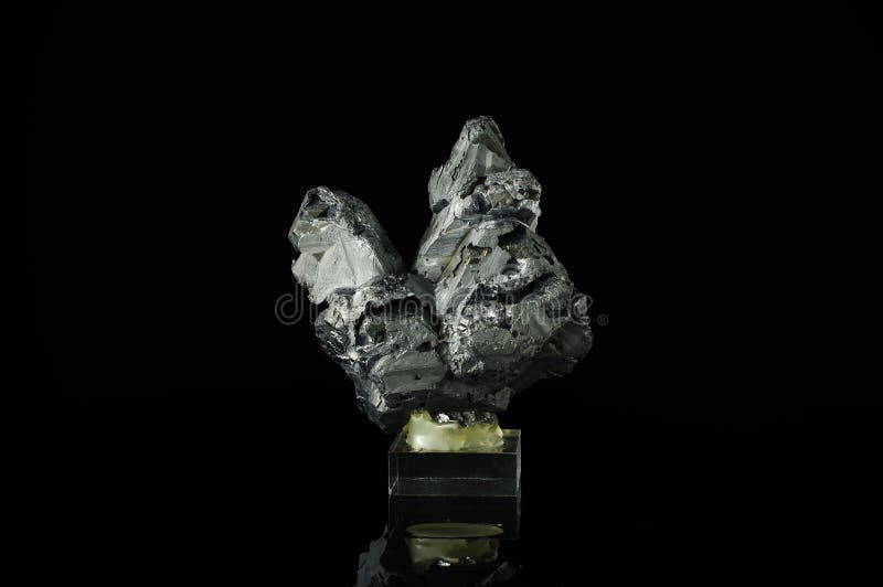 Galena on black background stock photo. Image of galena - 272446168