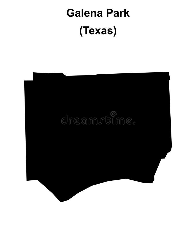 Galena Park outline map stock vector. Illustration of texas - 357645099