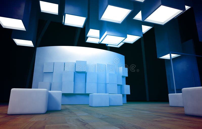 Galeria De Arte Com Frames Em Branco Ilustração Stock - Ilustração de ...