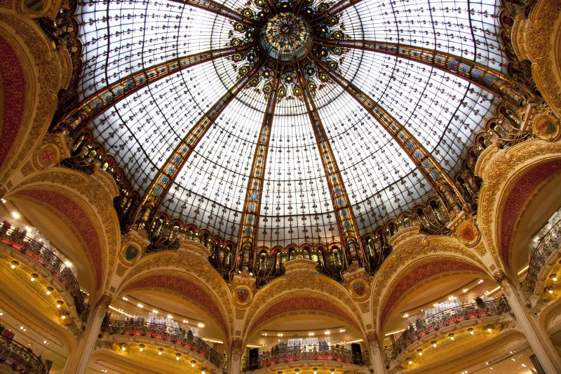 Dome of Galeries Lafayette stock photo. Image of famous - 30284784