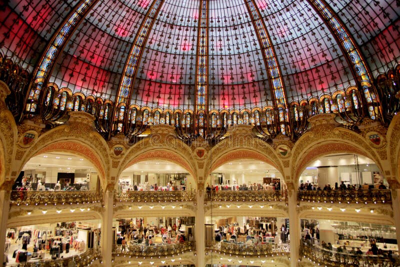 Gallery Lafayette Paris editorial photo. Image of communication - 21256026