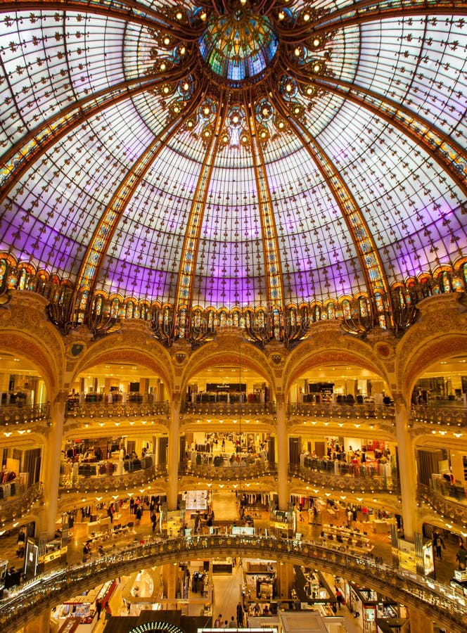Dome of Galeries Lafayette stock photo. Image of famous - 30284784